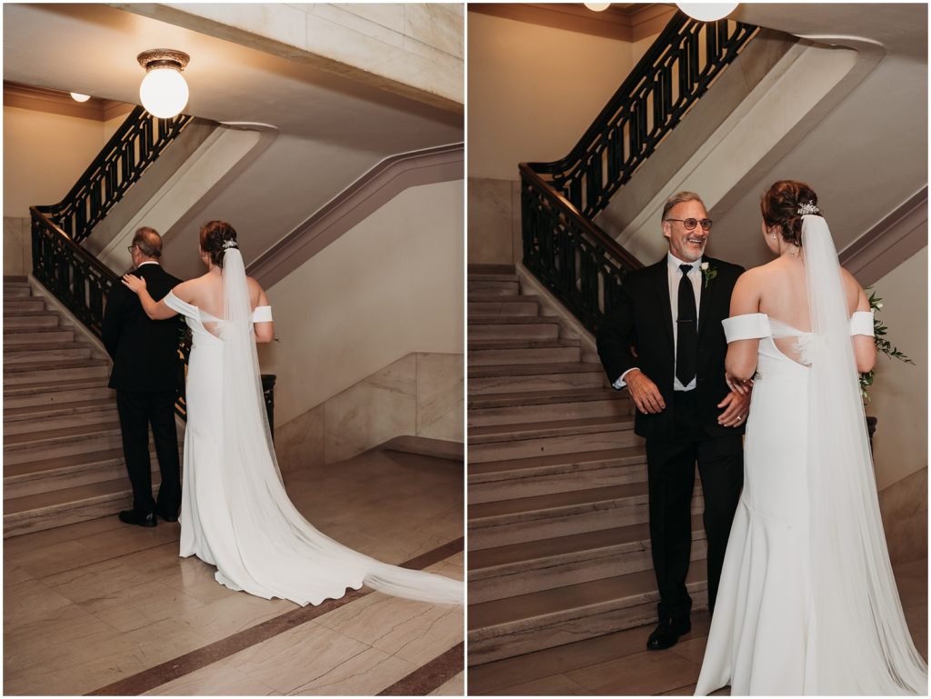 City Hall Rotunda Wedding | Nathan and Emily - amandacelisphoto.com