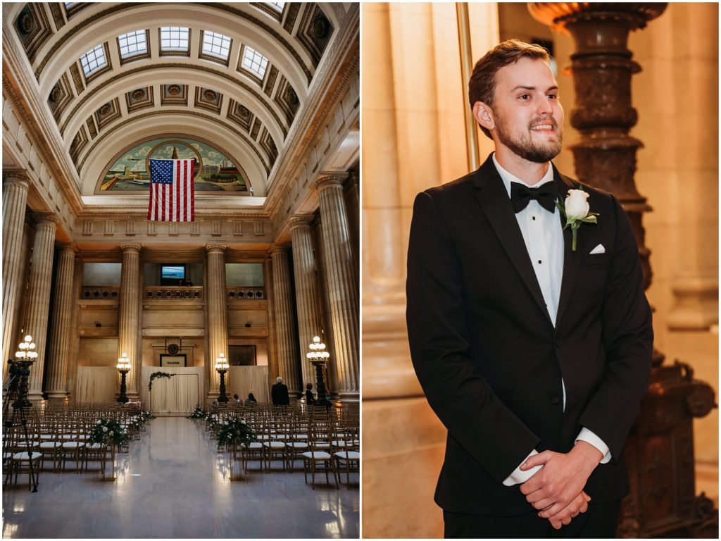 City Hall Rotunda Wedding | Nathan and Emily - amandacelisphoto.com